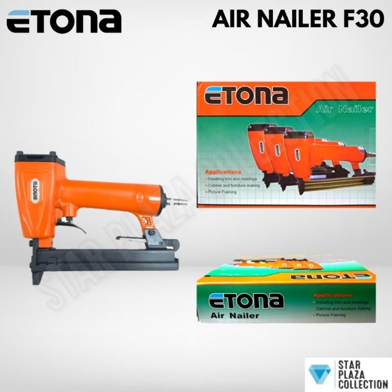 Jual Mesin Staples Paku Angin Kompresor / Etona Air Nailer Gun F30 Air ...