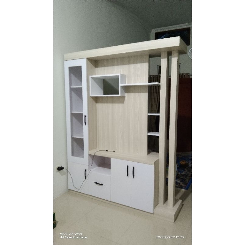 Jual Meja tv Partisi bifet sketsel ruangan rak tv backdrop tv | Shopee ...