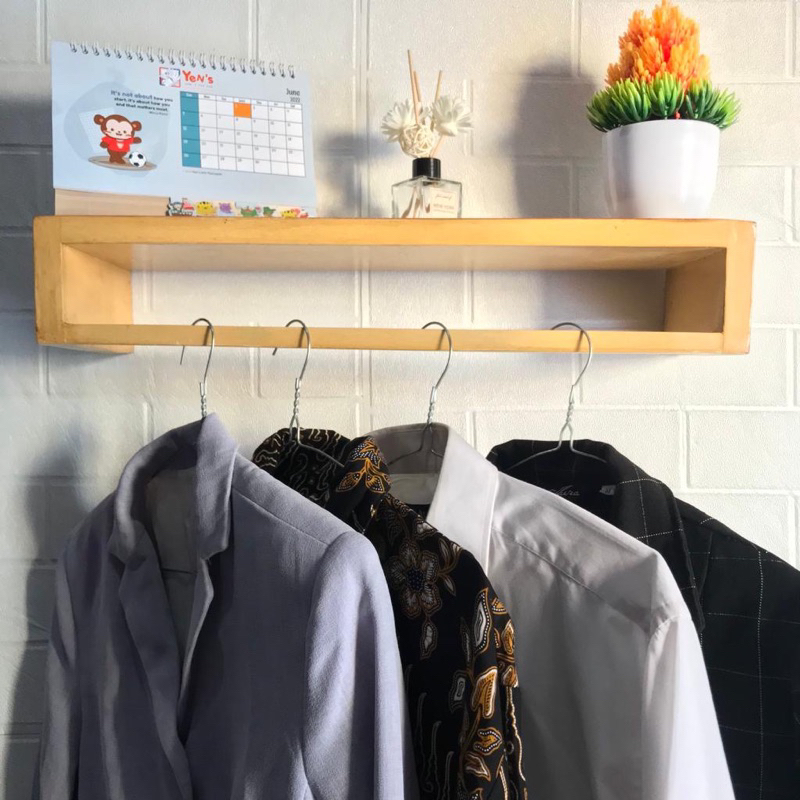 Jual Rak Gantungan Baju Rak Dinding Gantungan Baju | Shopee Indonesia
