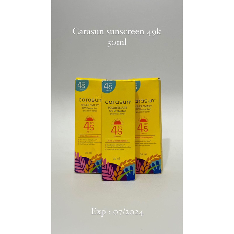 Jual Carasun Sun Screen SPF 45 PA++++ 30ml | Shopee Indonesia
