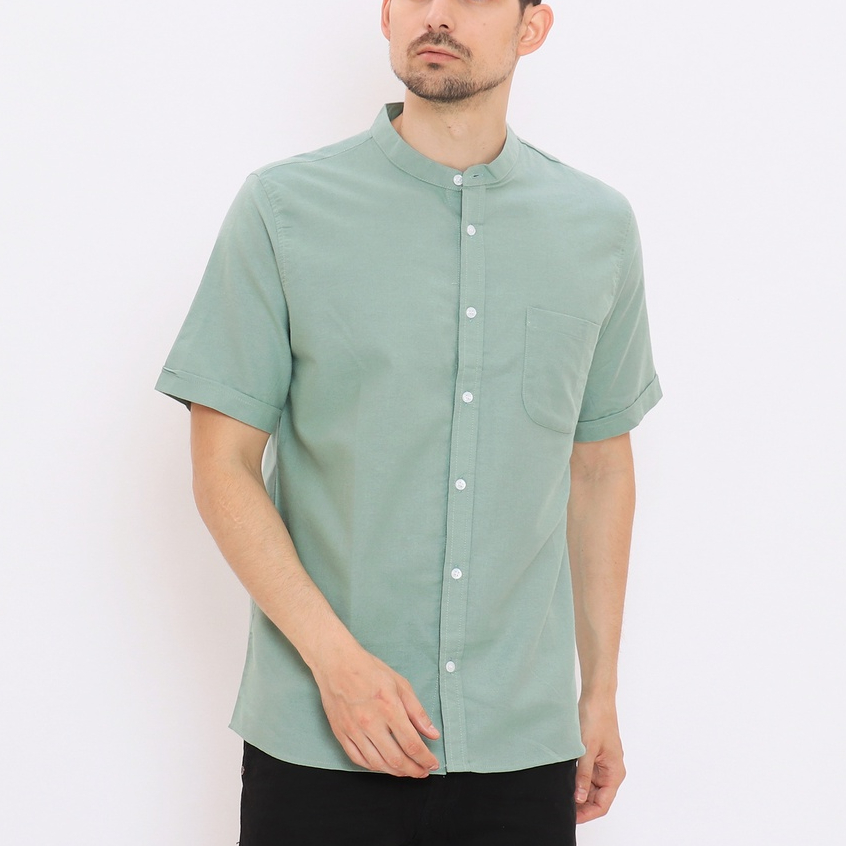 Jual RAVA - Kemeja Linen Katun Kerah Ciangi Shanghai Lengan Pendek RAVA ...