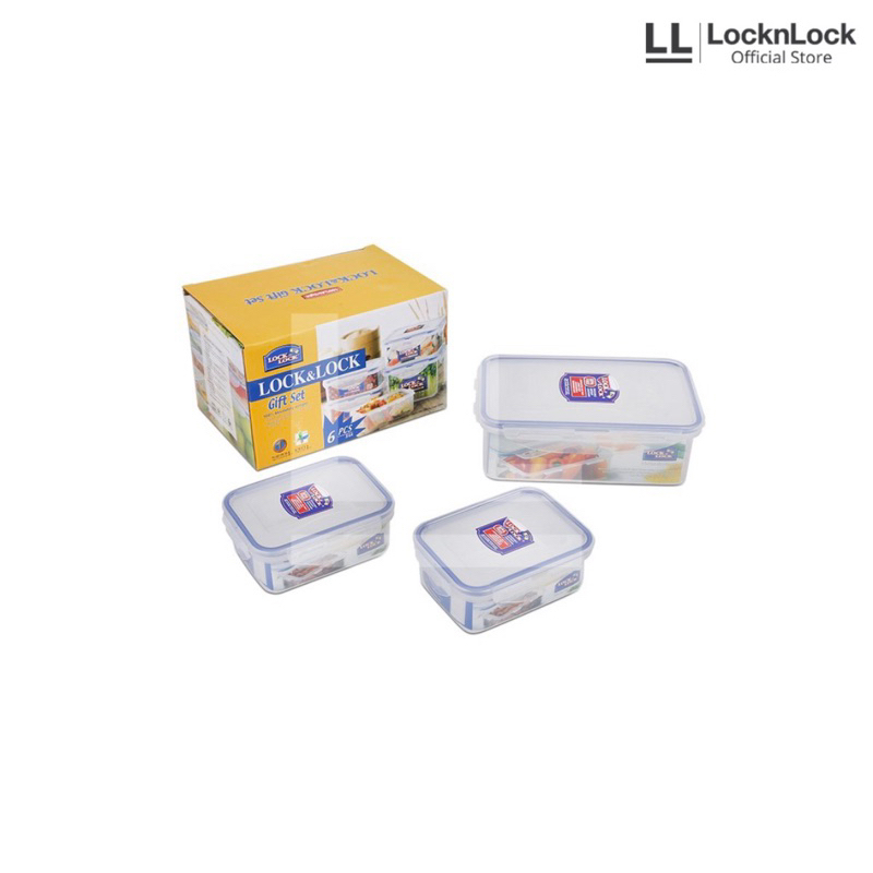 Jual LOCKNLOCK GIFT SET ISI 3 PCS BPA FREE STACKABLE AIRTIGHT CONTAINER ...
