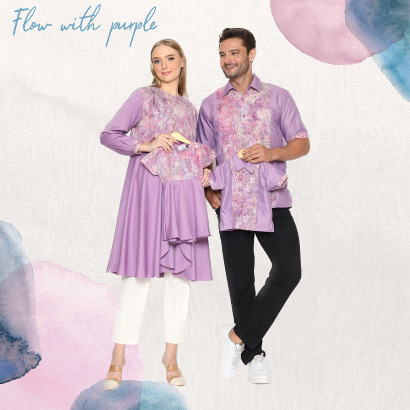 Jual Baju Couple Keluarga - Family Set Violet | Shopee Indonesia