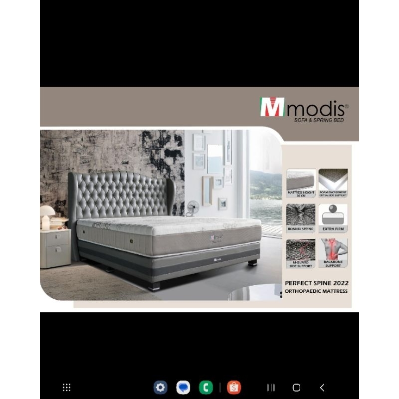 Jual Modis type PERFECT SPINE tebal kasur 30 cm Asli original ukuran lengkap 100, 120, 160, 180 ...