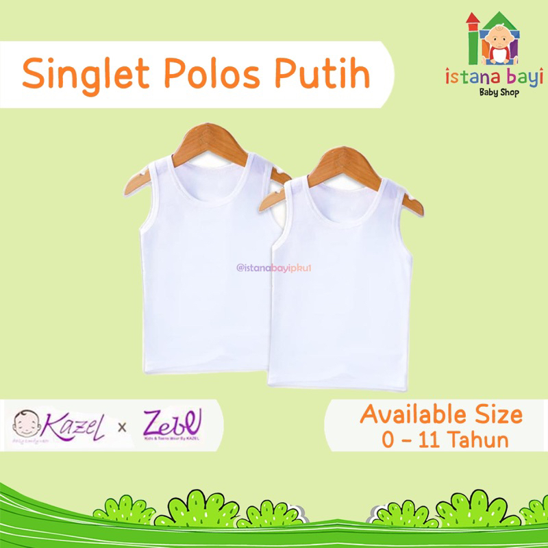 Jual Kazel Singlet Polos Putih Anak 0-5 Tahun/ Singlet Anak isi 3 - Singlet anak Murah | Shopee ...