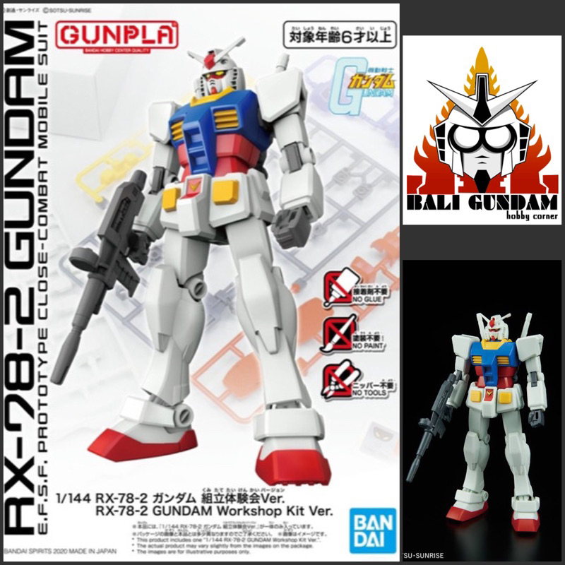 Jual 1/144 RX-78-2 GUNDAM workshop kit ver ENTRY GRADE Bali Gundam Hobby Corner Bandai Original ...