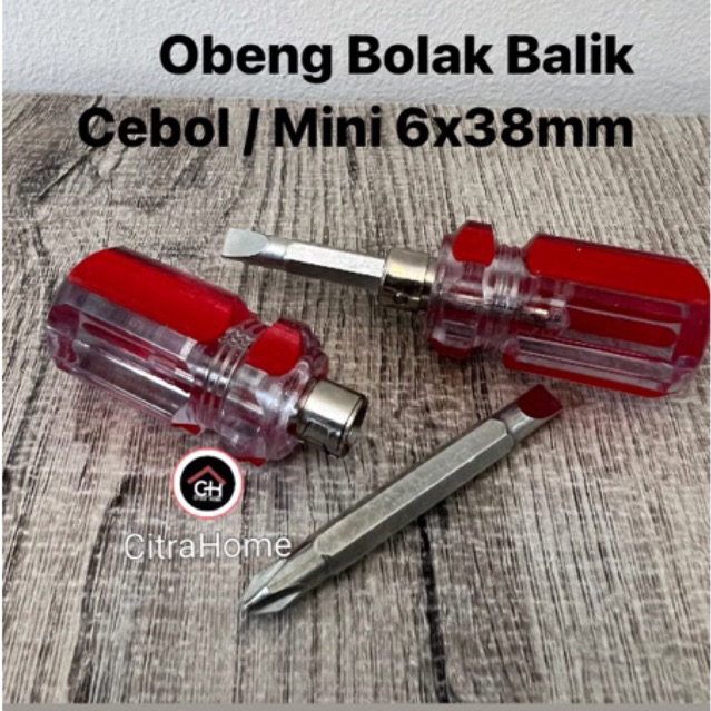 Jual Obeng Bolak Balik Cebol / Mini 6x38mm | Shopee Indonesia