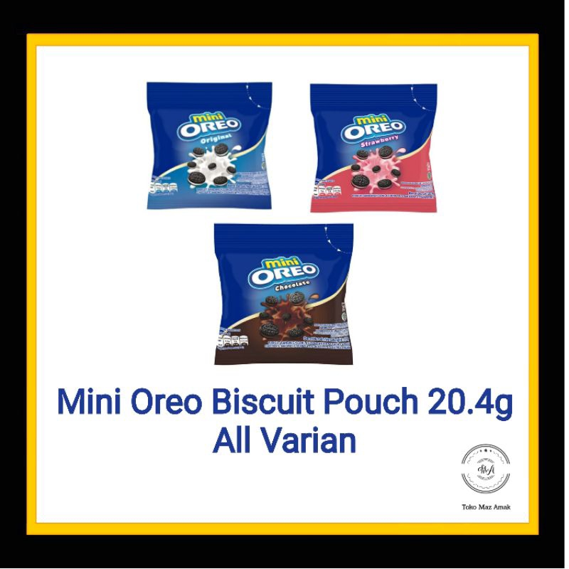 Jual Mini Oreo Biskuit Original Vanila, Coklat, Strawberry 20.4g | Shopee Indonesia