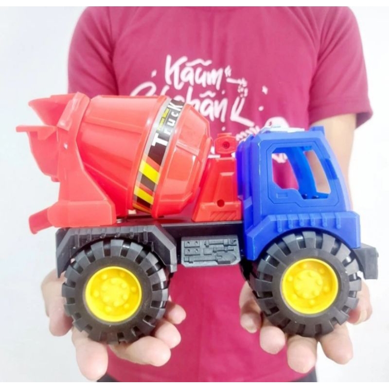 Jual Mainan Mobil Truk Molen - Truck Mixer Konstruksi Tarik Anak ...