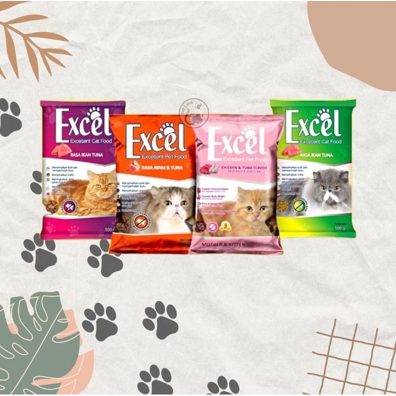 Jual Excel Cat Dry Food 500g - Makanan Kucing Adult | Shopee Indonesia
