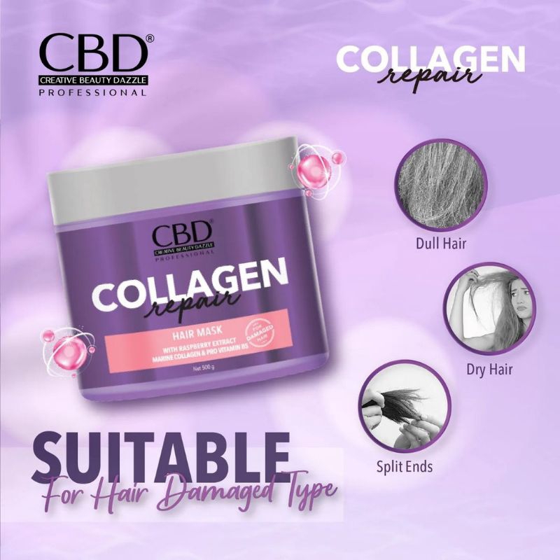 Jual MADAME - CBD COLLAGEN HAIR MASK 500ML ( UNGU ) | Shopee Indonesia