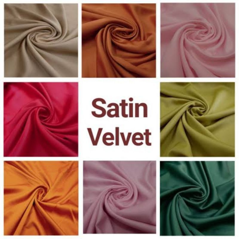 Jual Termurah!!! kain bahan satin velvet by roberto/bahan kebaya satin ...