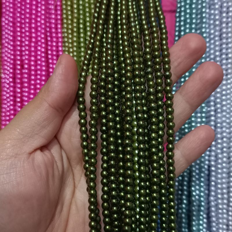 Jual Mutiara Sintetis 4mm | Mutsin 4mm bahan menjahit kilap bagus ...