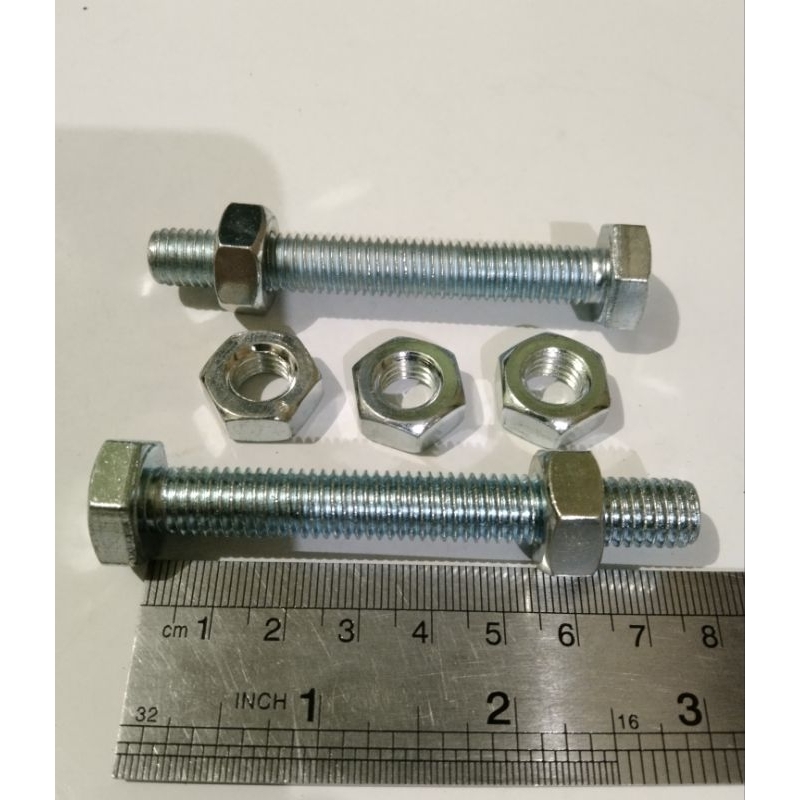 Jual BAUT MUR PUTIH BMP M10 X 75 MM PANJANG 7,5 CM GALVANIS ( KUNCI 17 ) | Shopee Indonesia