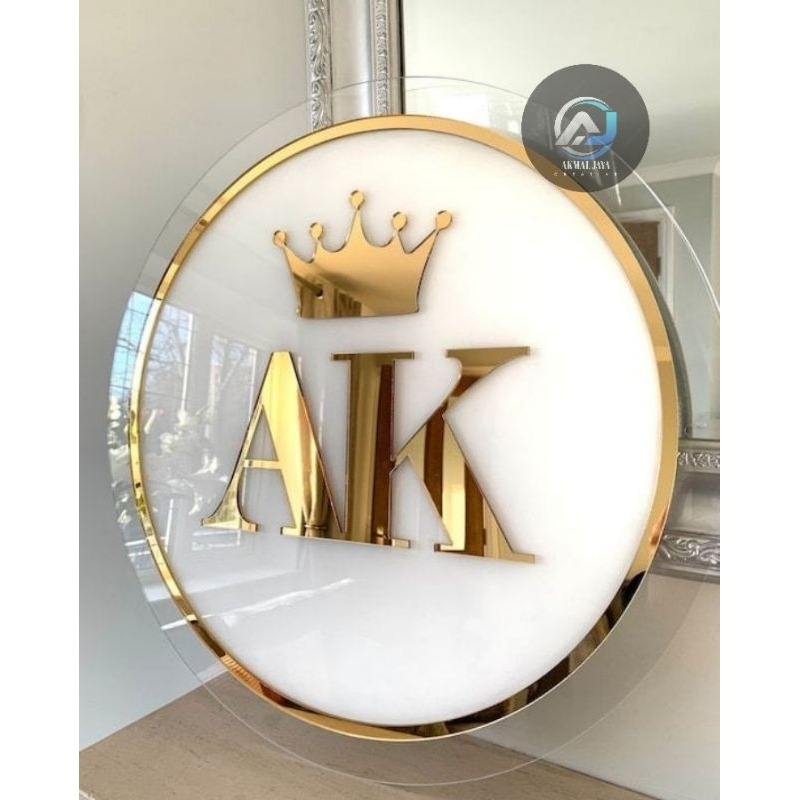 Jual Logo Akrilik | Papan Usaha |Akrilik Gold Mirror |Hiasan toko ...