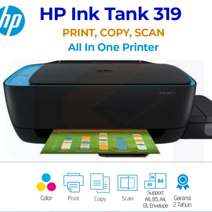 Jual HP Ink Tank 319 All In One Printer (Print, Scan, Copy) | Shopee ...