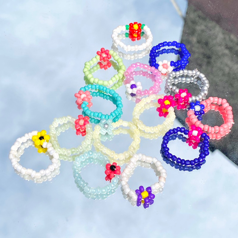 Jual CINCIN MANIK BUNGA DAISY | BEADS RINGS (READY STOCK) | Shopee ...