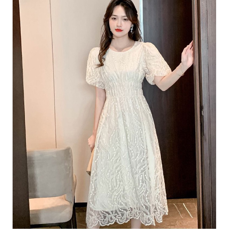 Jual Klik Dress Korean Lace Mewah Elegant Malam Formal Rapi Dinner ...