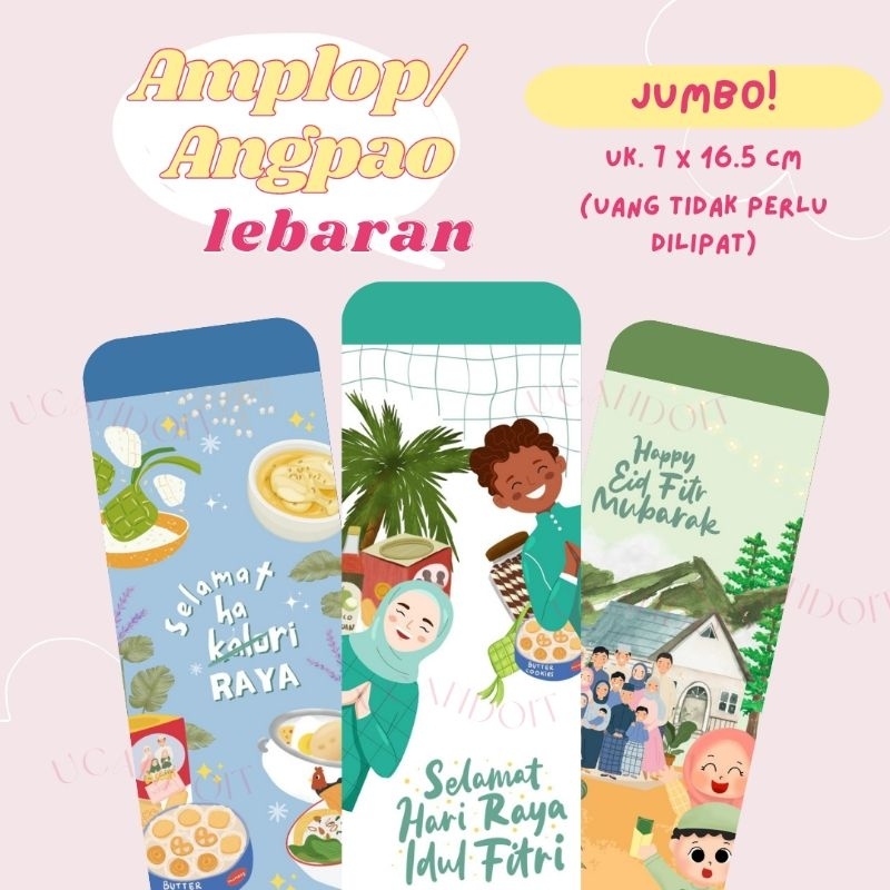 Jual Amplop Angpao Lebaran JUMBO Potrait isi 10pcs (Special Edition ...