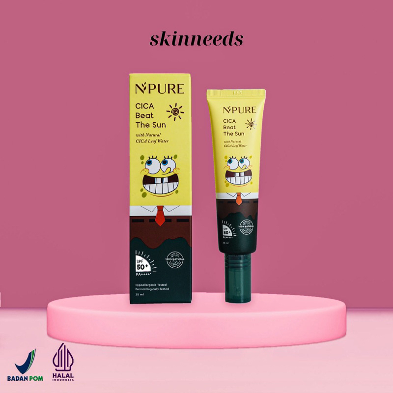 Jual NPURE SUNSCREEN BTS SPONGEBOB AND PATRICK CICA BEAT THE SUN SPF 50 ...