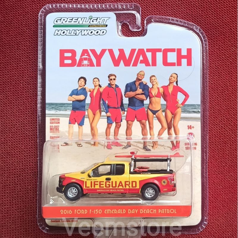 Jual Die Cast 1:64 Ford F-150 Double Cabin Pickup Baywatch Dwayne ...