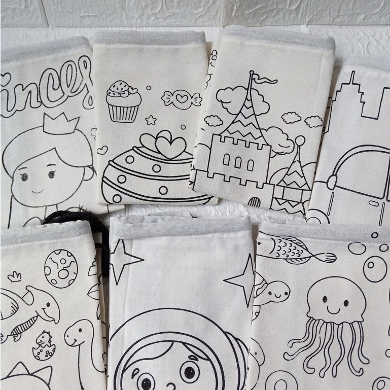 Jual Tas Lukis Totebag Anak (Paket Minimalis) | Shopee Indonesia