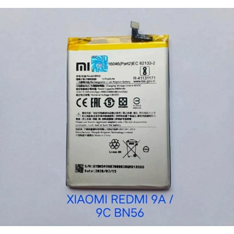 Jual ORIGINAL 100% BATRE BATERAI XIAOMI REDMI 9A / REDMI 9C BN56 BAYAR ...