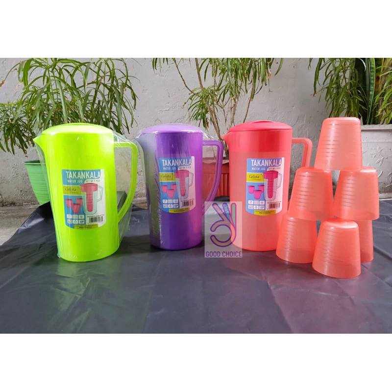 Jual Calista Teko/ Waterjug + Gelas Set - Takankala Set | Shopee Indonesia