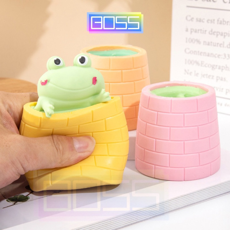 Jual BOSS-Mainan Squishy Pop it Frog Katak mainan squishy viral anti ...
