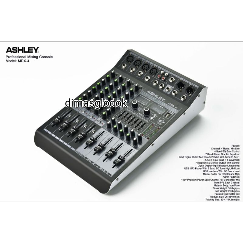 Jual Mixer Ashley MDX4 Ashley MDX 4 Ashley MDX-4 Mixer 4ch | Shopee ...
