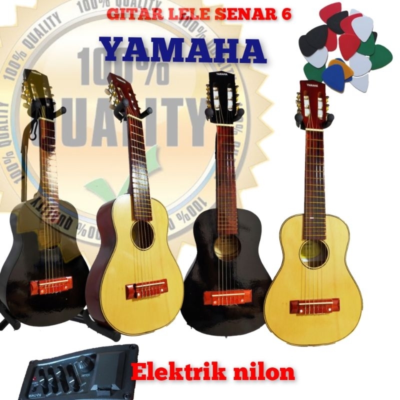 Jual gitar lele nilon gitar mini custum yamaha | Shopee Indonesia