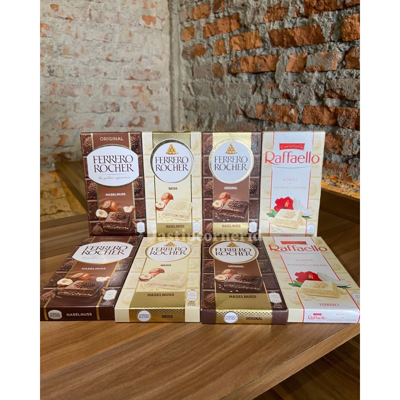 Jual COKELAT FERRERO ROCHER CHOCOLATE BAR 90gr /RAFAELLO CHOCOLATE ...