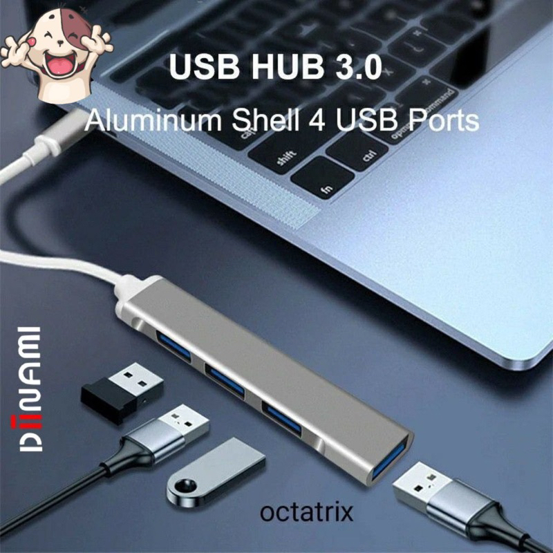 Jual DIINAMI USB HUB TYPE-C TO USB HUB 4USB ORIGINAL USB 3.0 DM-G05 4 ...