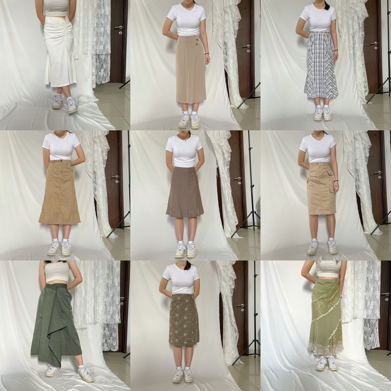 Jual MIDI SKIRT / ROK MIDI / ROK JEANS / ROK CARGO / ROK CODUROY ...