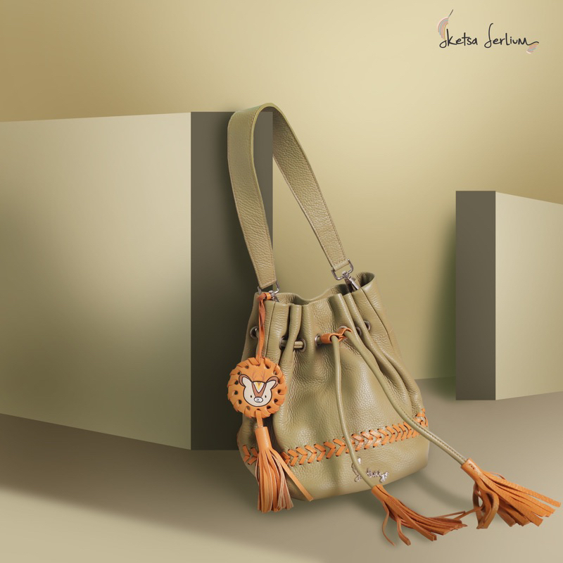 Jual Akari Slingbag / bucket bag (bucket bag kulit/leather bag/ leather ...