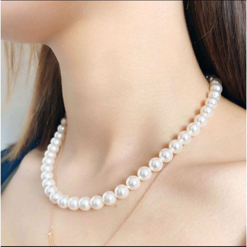 Jual PEARL NECKLACE/ KALUNG MUTIARA ETNIK CANTIK | Shopee Indonesia