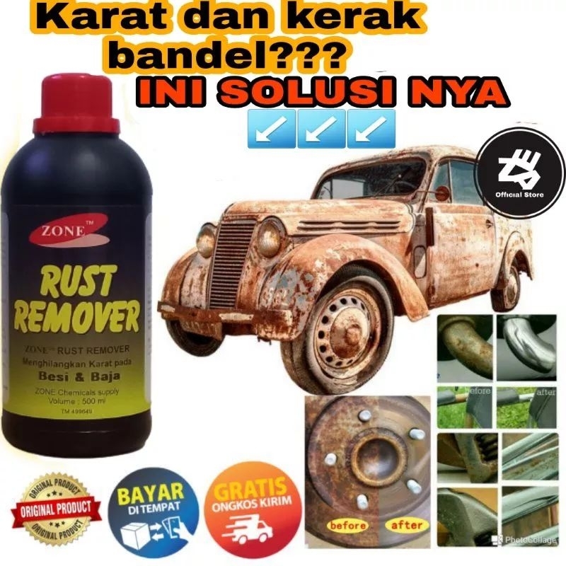 Jual Rust Remover 500ml - Penghilang atau perontok Karat pada besi , baja , stainless stell ...