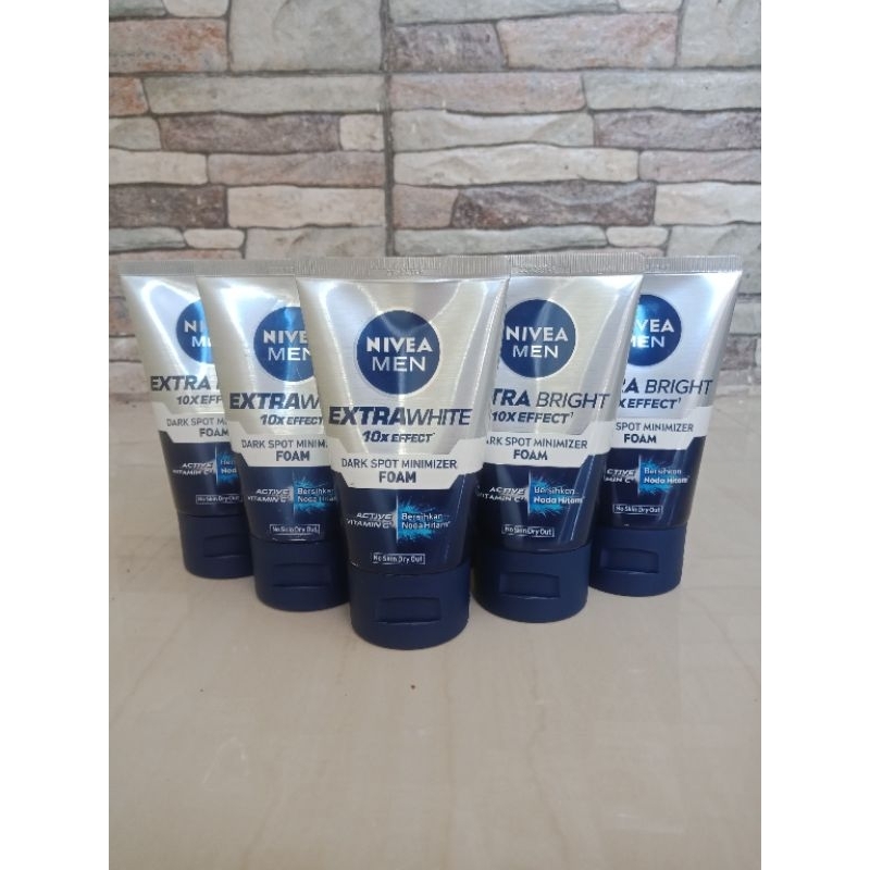 Jual Nivea men extra bright drak spot 100ml / facial foam men 100ml / facial wash Nivea men ...