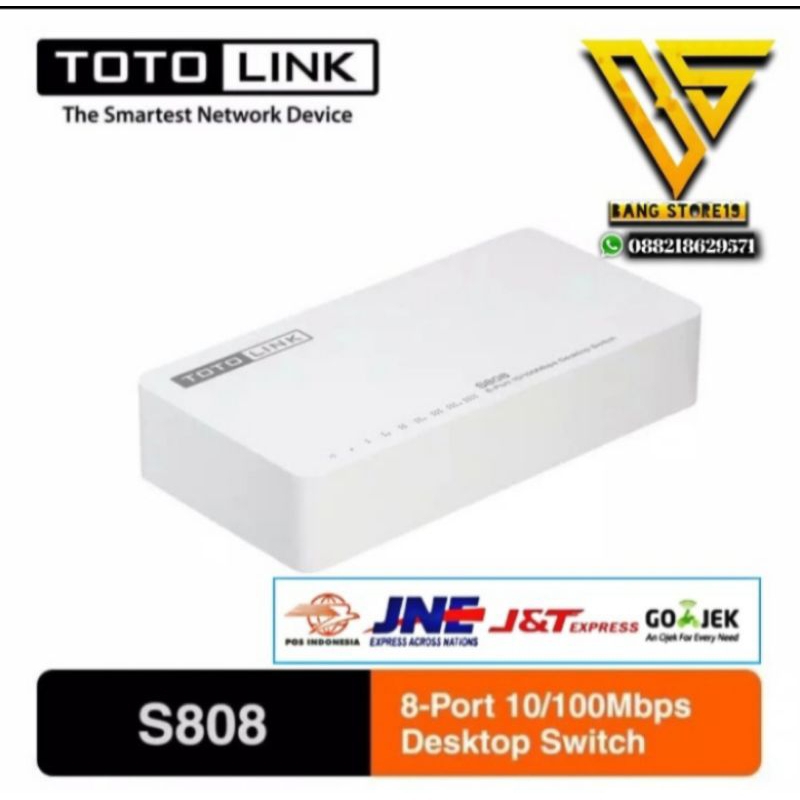 Jual TOTOLINK S808 Switch Hub 8 Port 10/100Mbps Fast Ethernet | Shopee ...