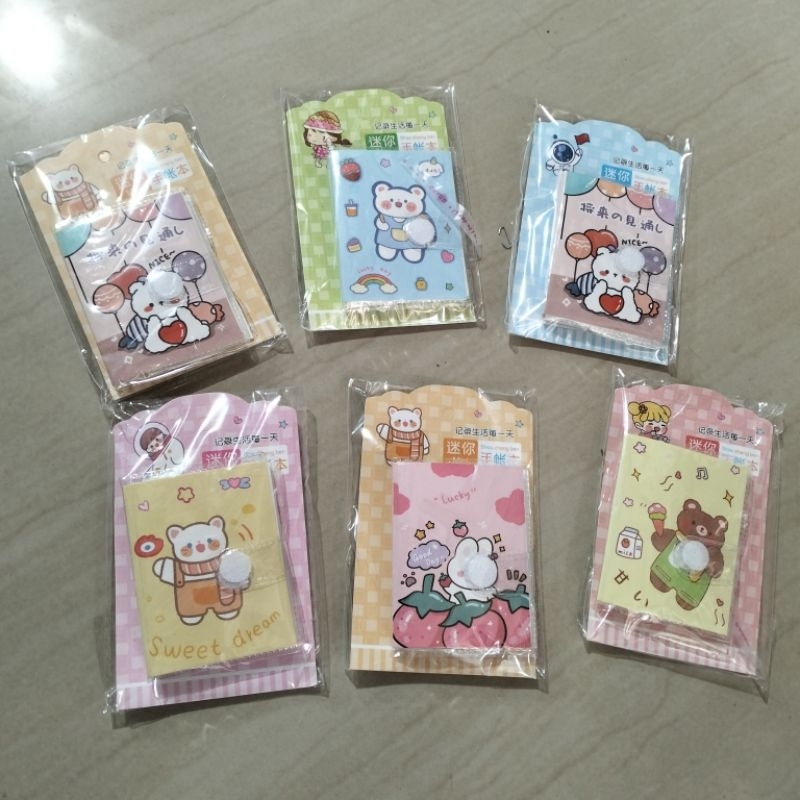 Jual NOTE BOOK MINI LUCU ukuran 4x6 | Shopee Indonesia