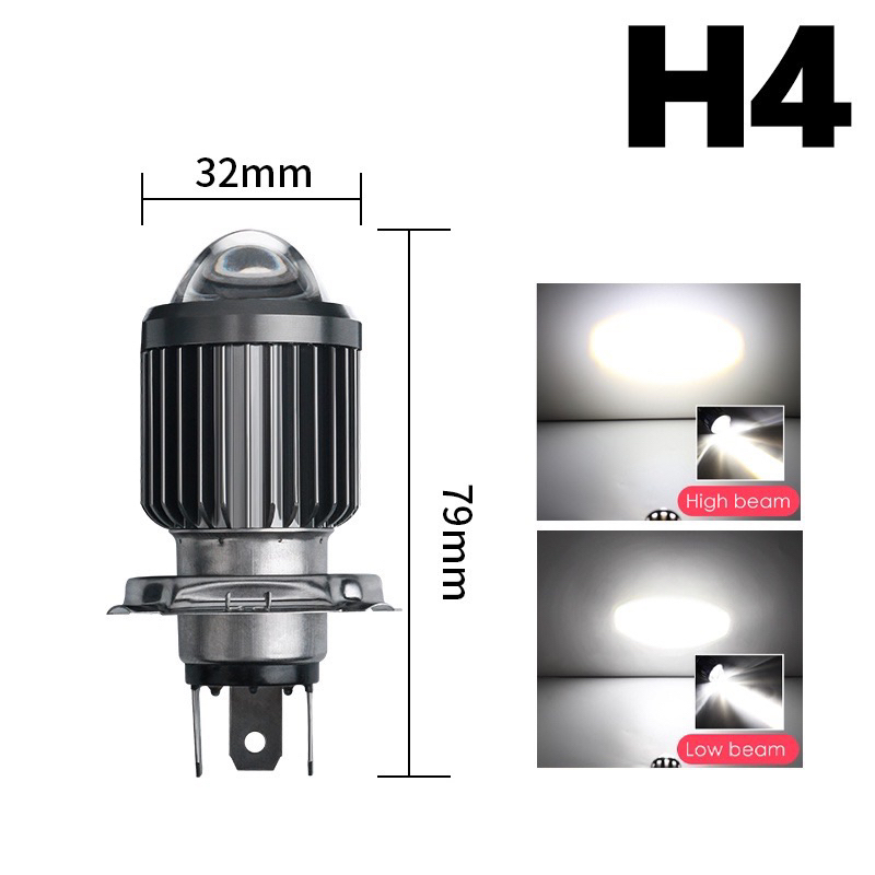 Jual Promo Lampu Led LASER H4 H6 2warna putih kuning Hi LO BHOLAM LED ...