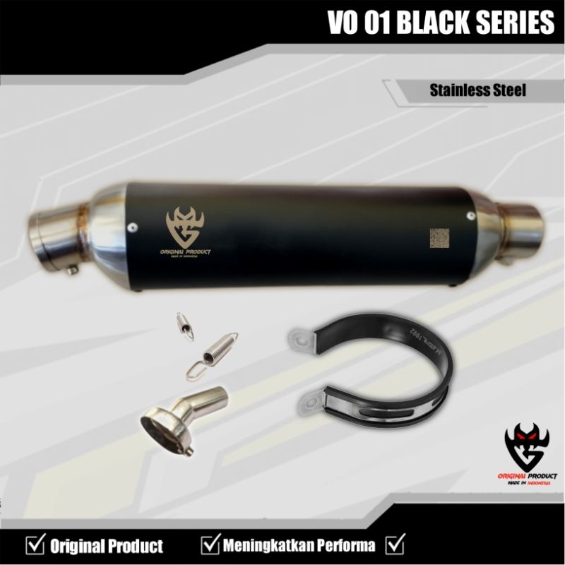Jual Slincer Knalpot Racing Original GM Type VO01 Black Series Inlet 50 ...