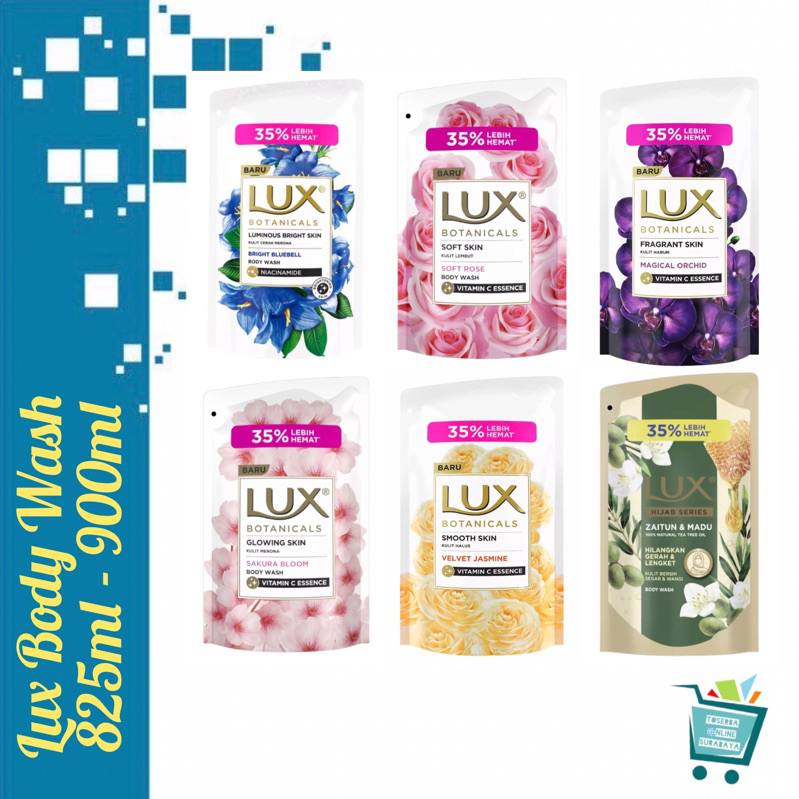 Jual Lux Botanicals Body Wash / Sabun Mandi Cair Refill Sakura Bloom / Soft Rose / Velvet ...