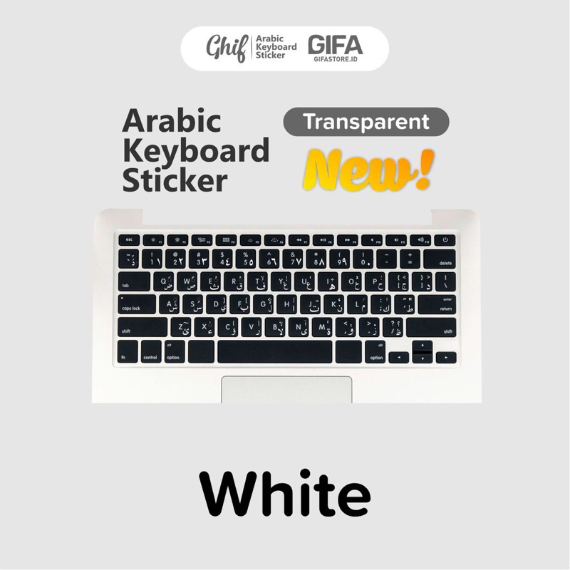 Jual arabic keyboard sticker transparan laptop komputer PC | Shopee ...