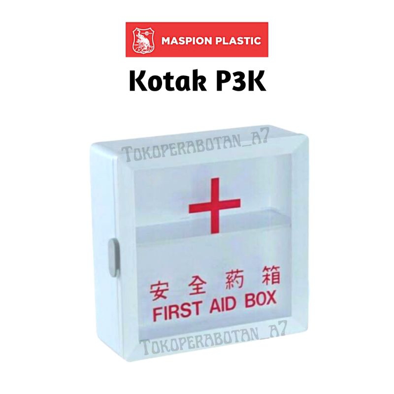 Jual First Aid Box maspion/kotak p3k maspion 2tingkat/rak obat/kotak ...