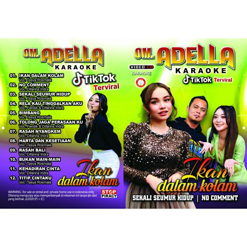 Jual KASET VCD MUSIK LAGU TERBARU DANGDUT KOPLO OM ADELLA TERBARU(Ikan Dalam Kolam) | Shopee ...