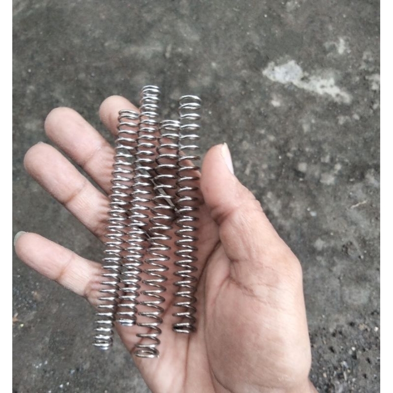 Jual spring/per bulat stainless/od10+od12/panjang 10cm | Shopee Indonesia