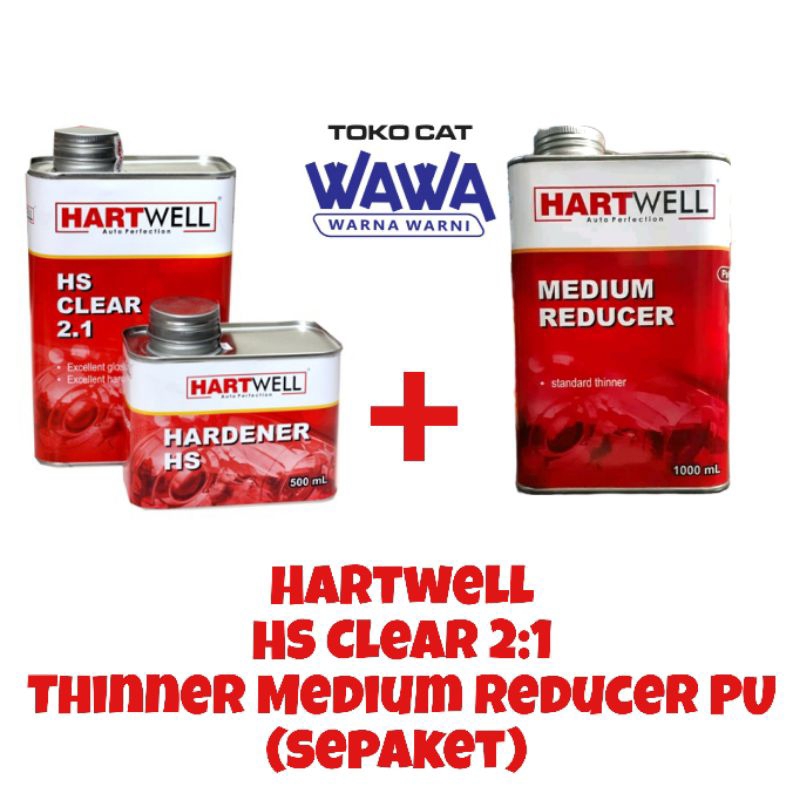 Jual clear pernis Hartwell HS Clear 2:1 plus Thinner Medium Reducer ...