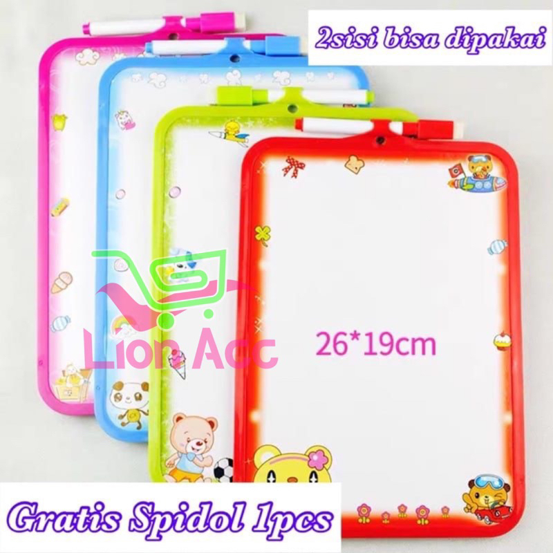 Jual Papan Tulis Mini 19x26cm / Colurful White Board / White Board Wipe ...