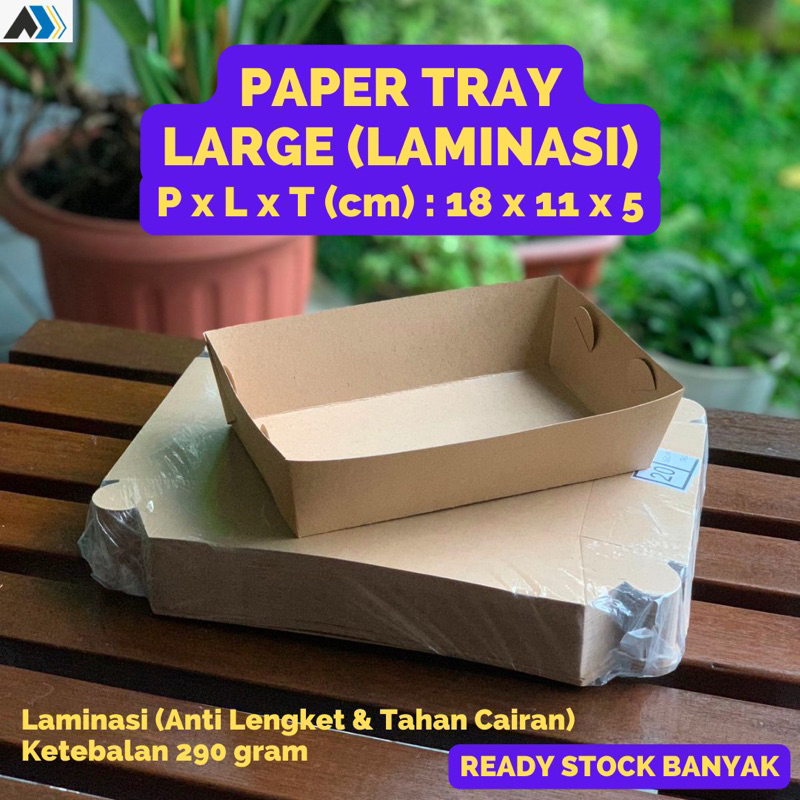Jual Paper Tray Makanan Laminasi | Paper Food Tray | Nampan Kertas - L ...
